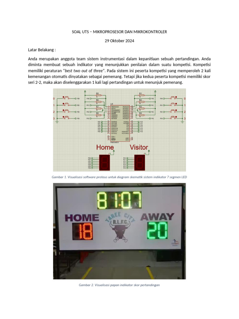29 - Oct - 2024 - Soal UTS - Mikroprosesor Dan Mikrokontroler | PDF