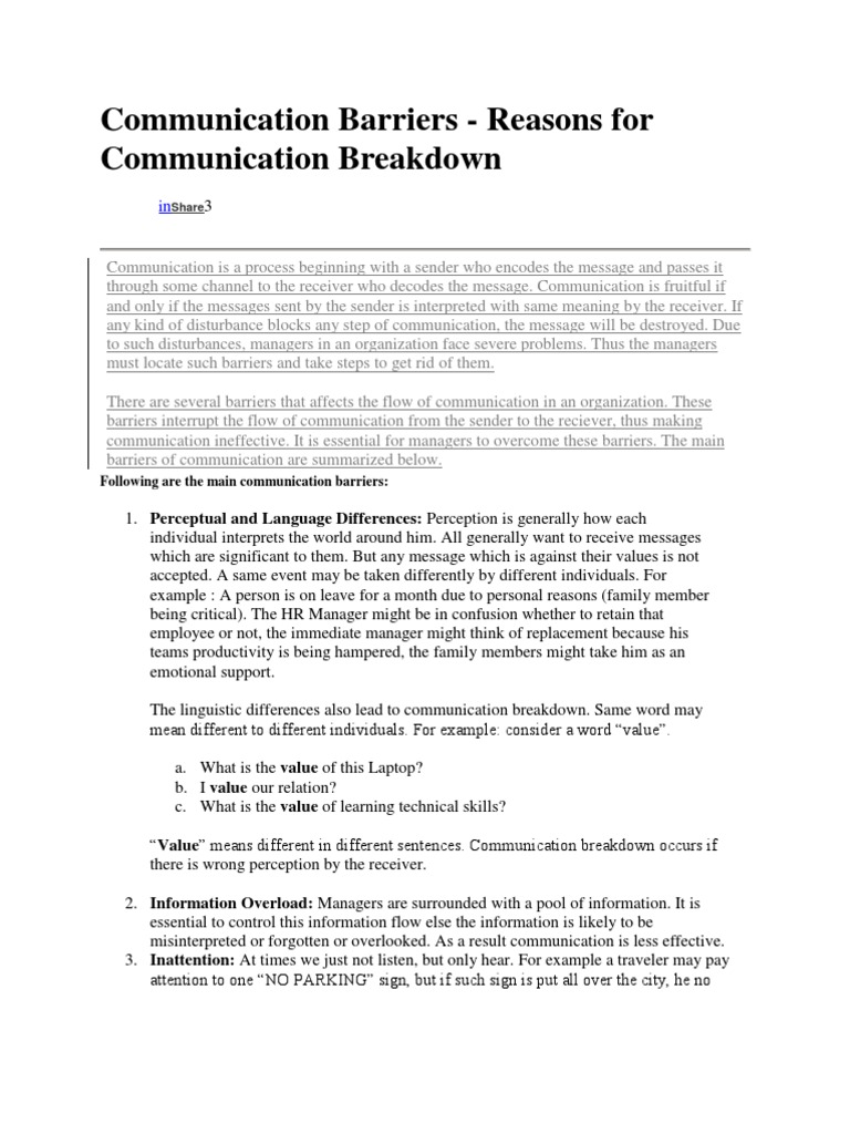 Communication Breakdown | PDF | Perception | Emergence