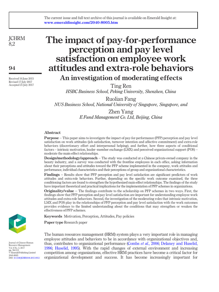 10 1108 - JCHRM 06 2015 0012 | PDF | Motivational | Motivation