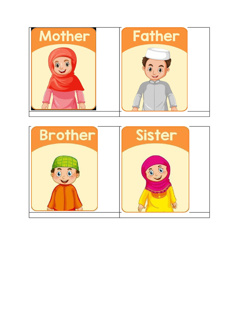 Print Flashcard Family | PDF