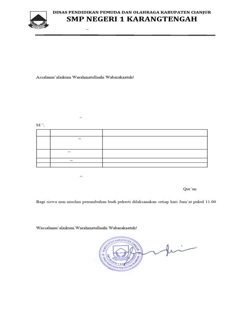 Surat Pemberitahuan KBR 1446 H | PDF