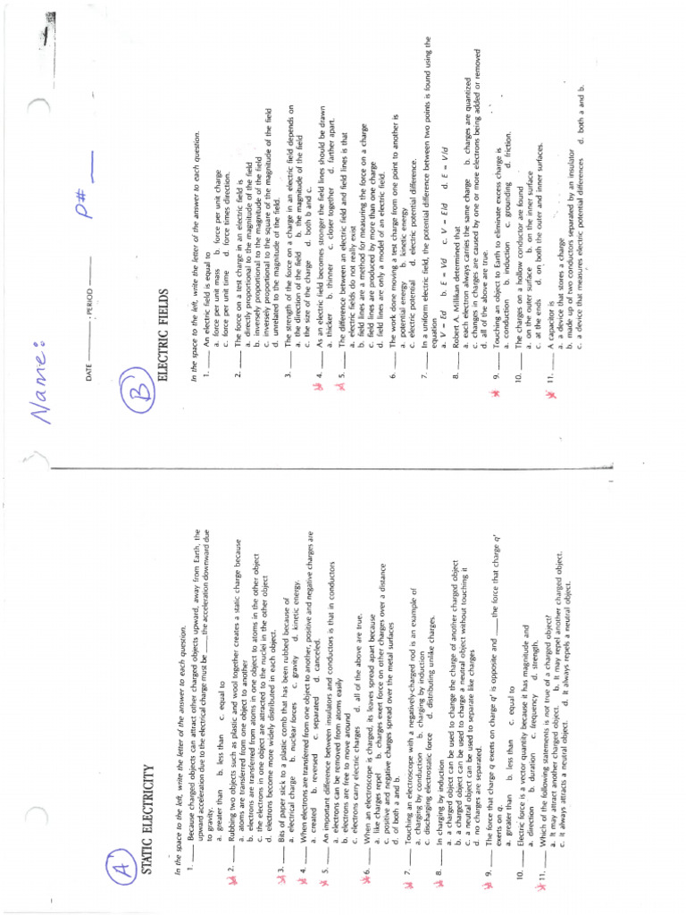 Review packet - MC worksheets 2024 | PDF