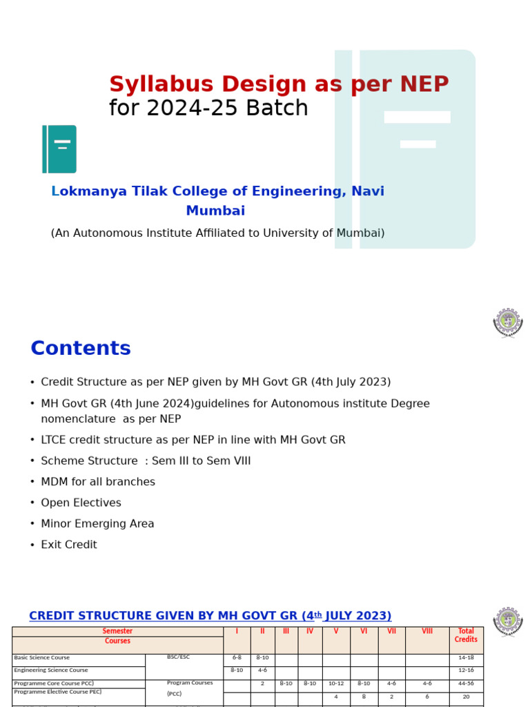Syllabus Design NEP 2025 | PDF | Academic Term | Academic Degree