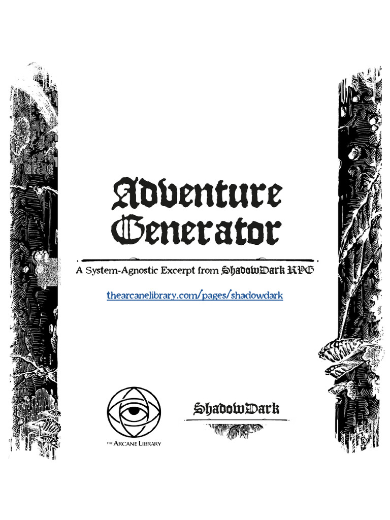 ShadowDark Adventure Generator Excerpts | PDF