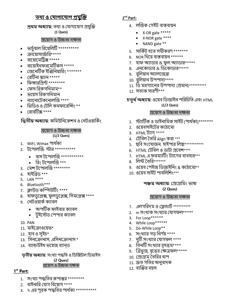 Short ICT Suggestion | PDF