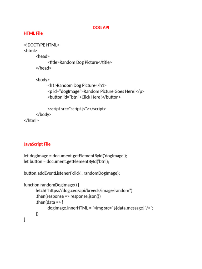 Activity 1 (Simple Page With API) | PDF | Java Script | Json