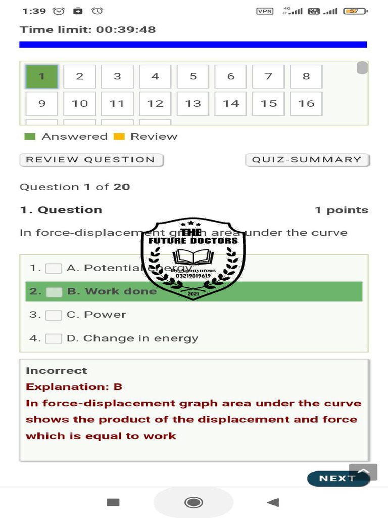 Work and Energy Practice MCQs | PDF
