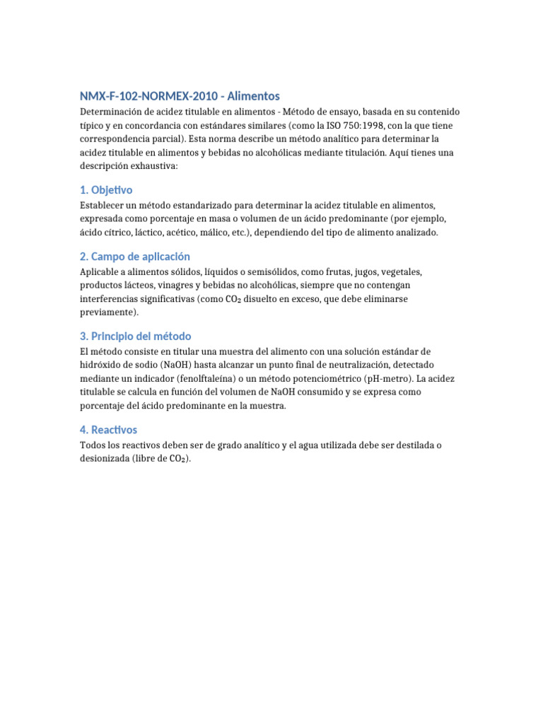 NMX F 102 Normex 2010 | PDF