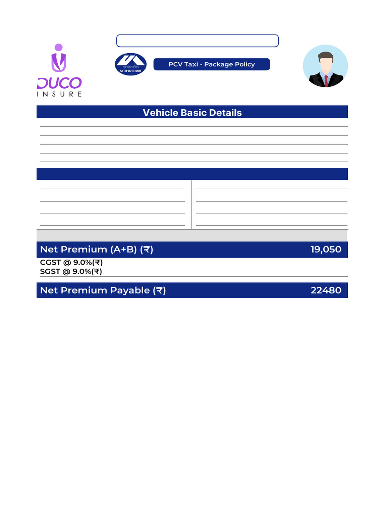 PCV Taxi Package Policy Quotation | PDF