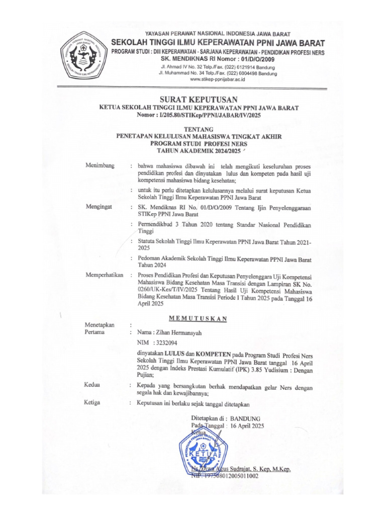 Surat Keputusan | PDF