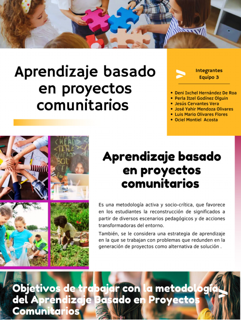 Aprendizaje Basado en Proyectos Comunitarios | PDF