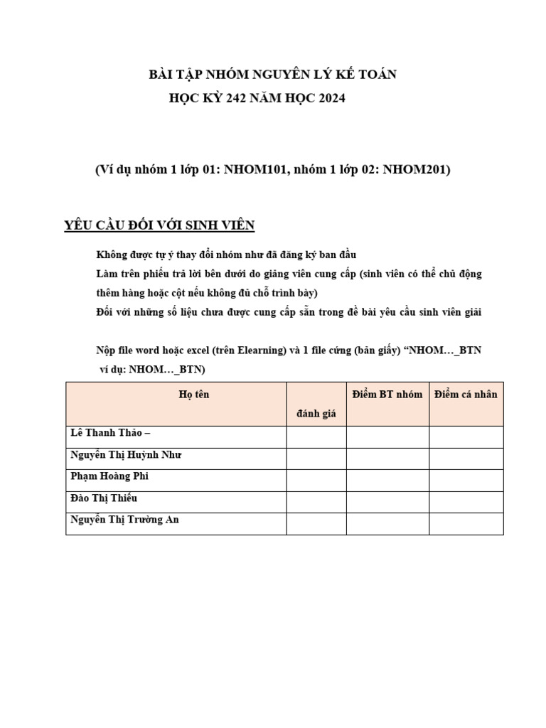 NLKT Bai Tap Nhom | PDF