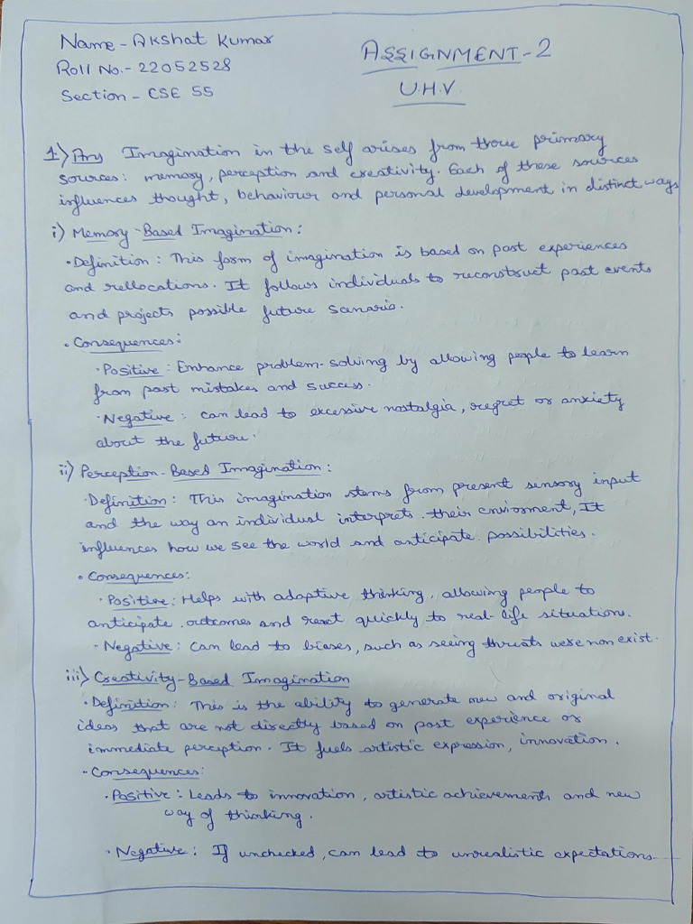 UHV assignment 2 (22052528) | PDF