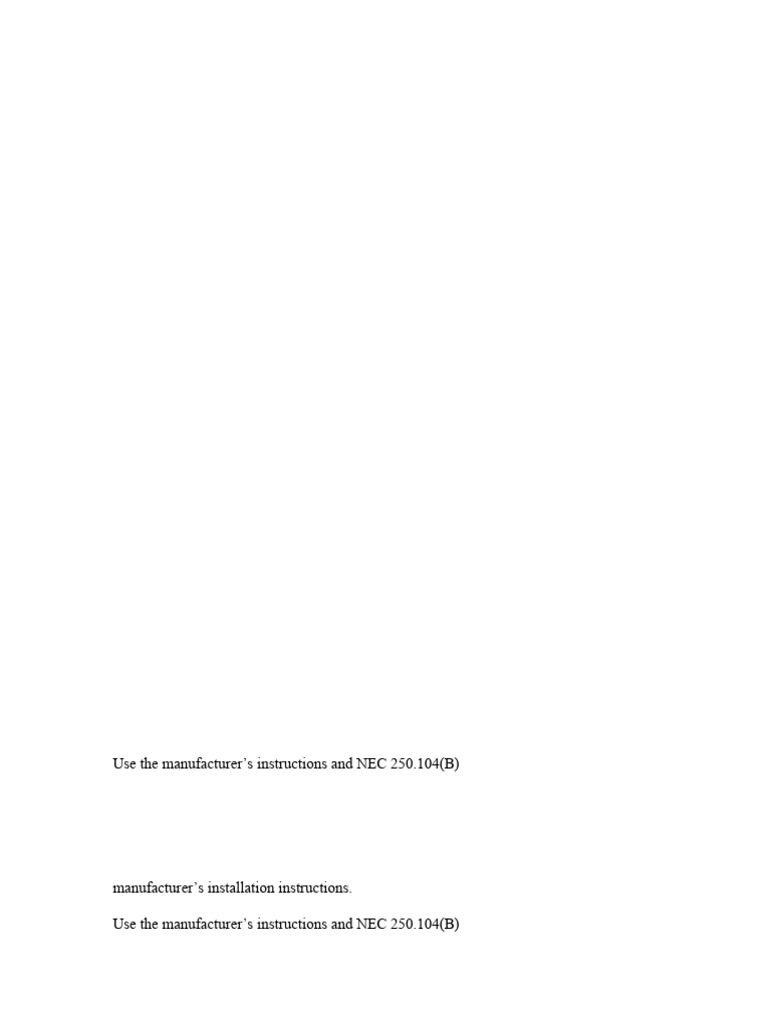 NEC 250.104 Gas Bonding Guidelines | PDF | Pipe (Fluid Conveyance ...