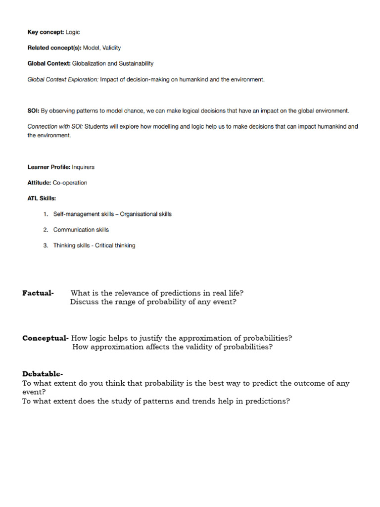 Unit 4 - Probability - Notes - Part 7 | PDF | Probability | Prediction