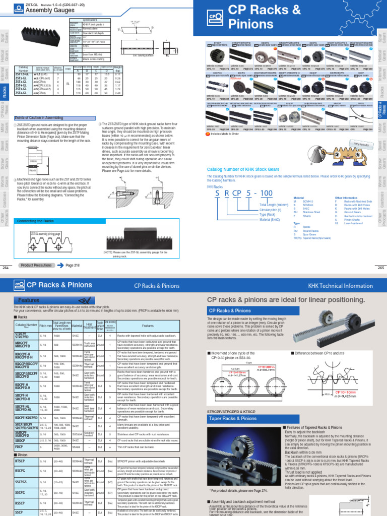 5 Cp Racks and Pinions | PDF | Gear | Machines
