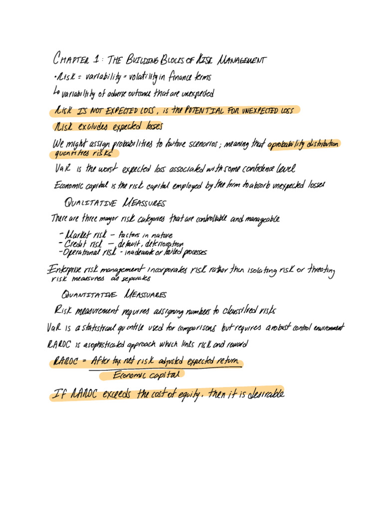 FRM Part 1 Notes - 2 | PDF