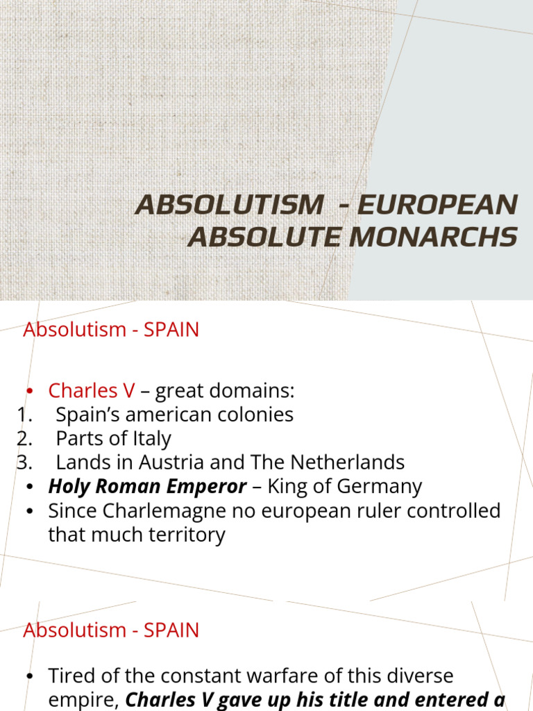 8 - Absolutism - Spain | PDF