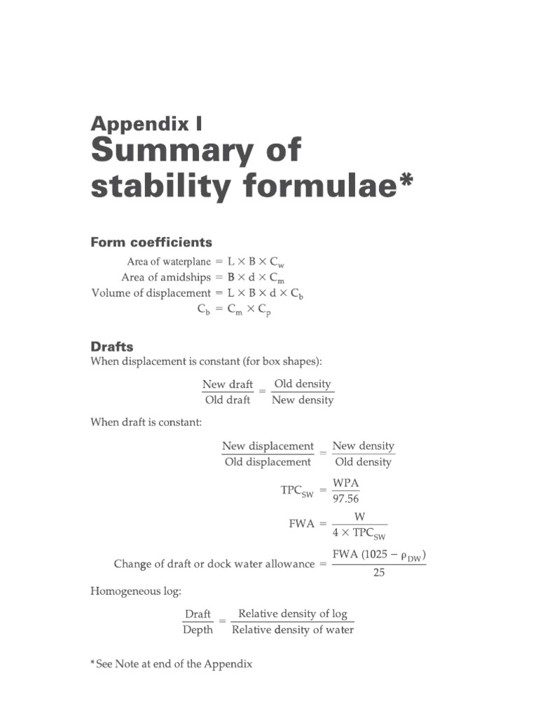 Stability Formula | PDF