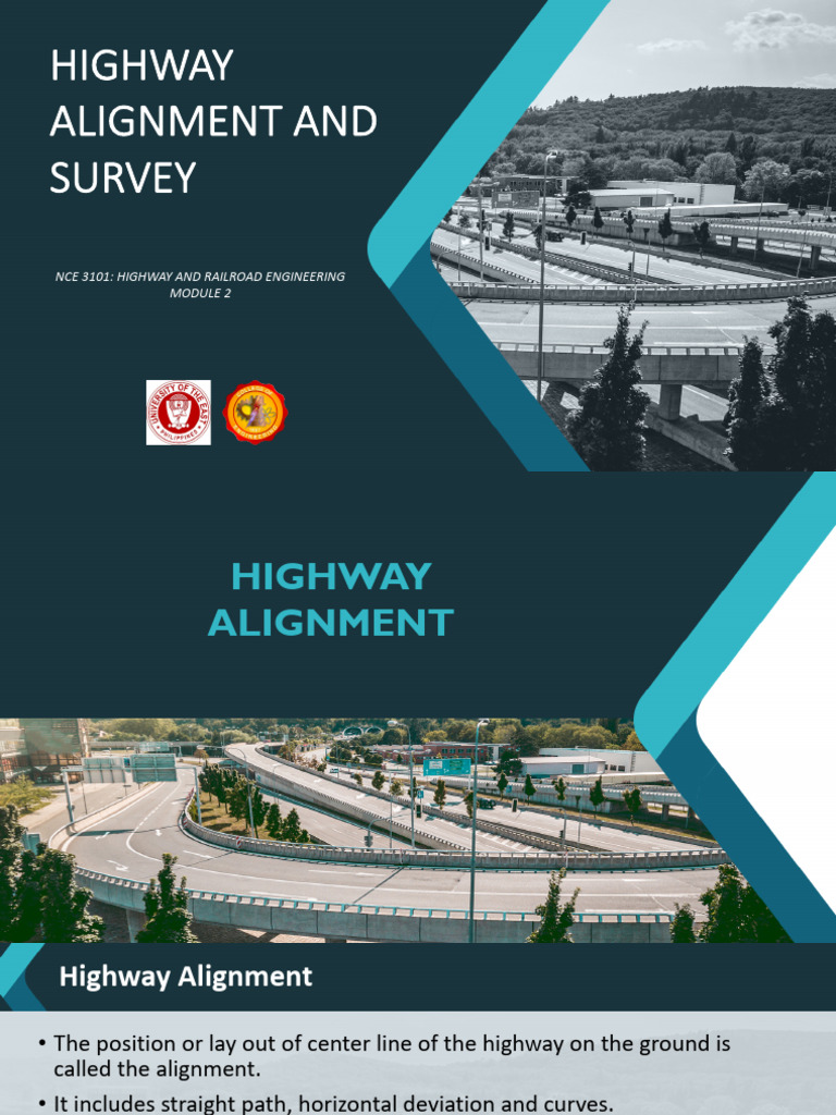 Highway Alignment and Survey Overview | PDF | Surveying | Road