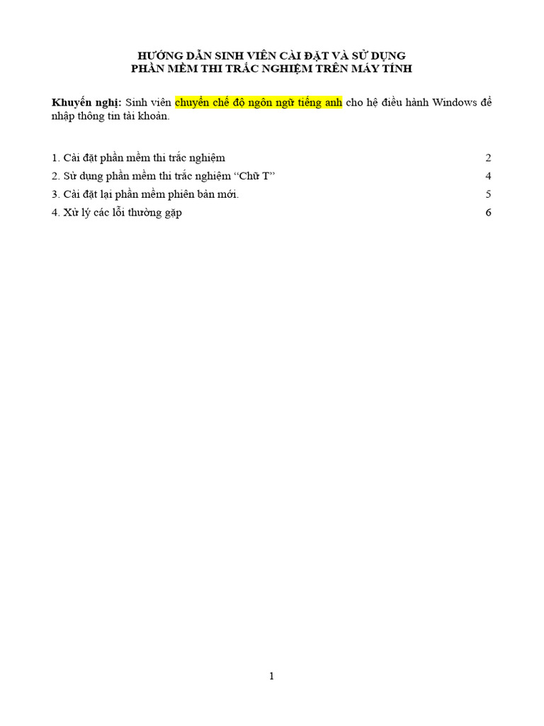 Huong Dan Cai Dat Va Su Dung Phan Mem Thi Trac Nghiem 20250508022344 e | PDF