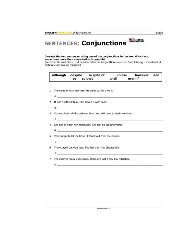 CONJUNCTIONS | PDF