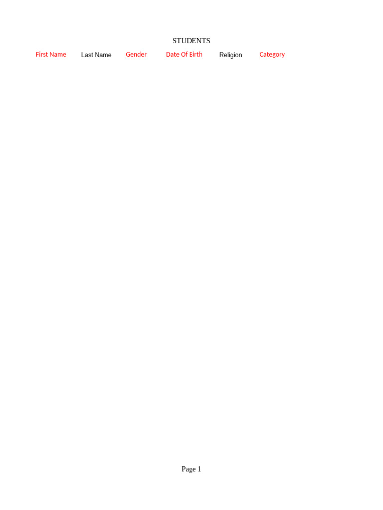 Student Import Template Pdf