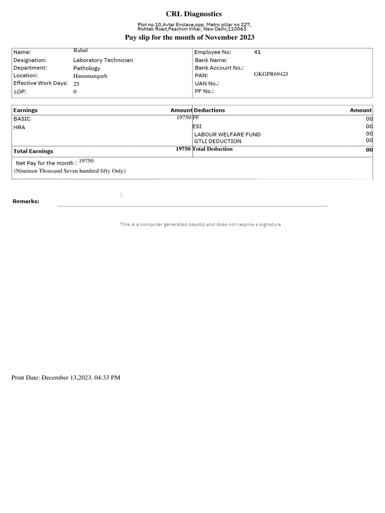 Payslip - Dec - 2021 (2) - 1-1 PDF | PDF