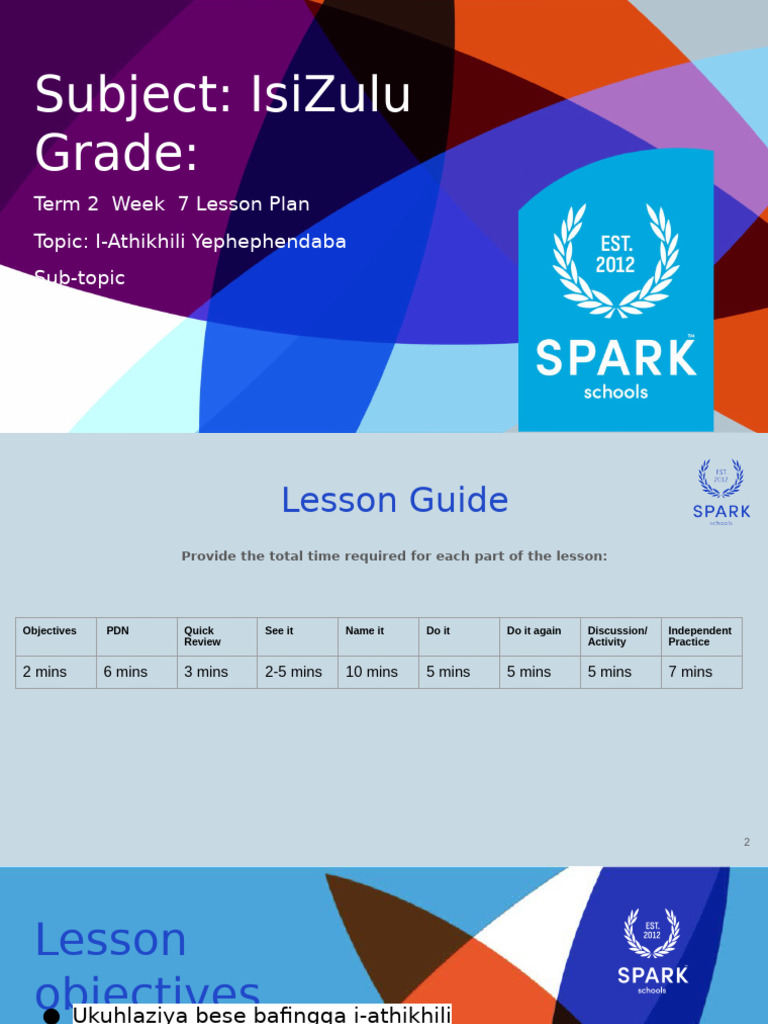 Lesson Plan IsiZulu T2W7 | PDF | Reading Comprehension | Learning