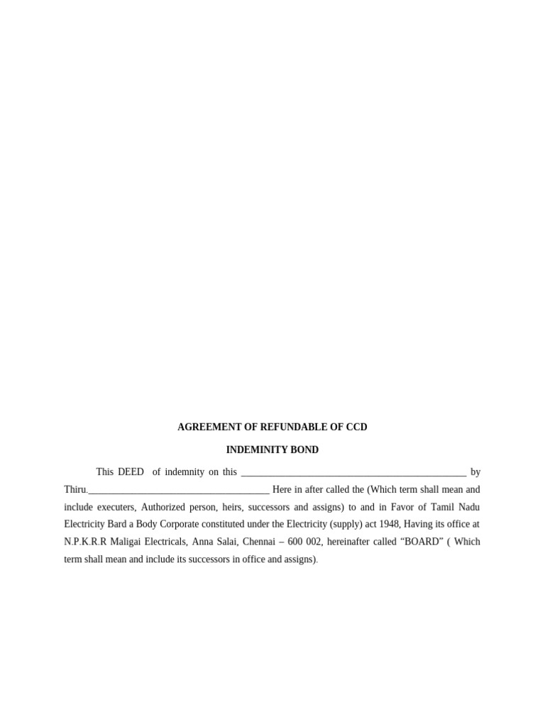 Agreement of Refundable of CCD | PDF