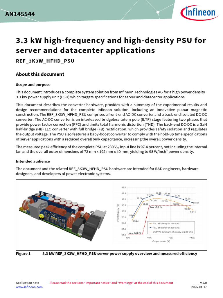 Infineon-3.3_kW_high-frequency_and_high-density_PSU_for_server_and ...