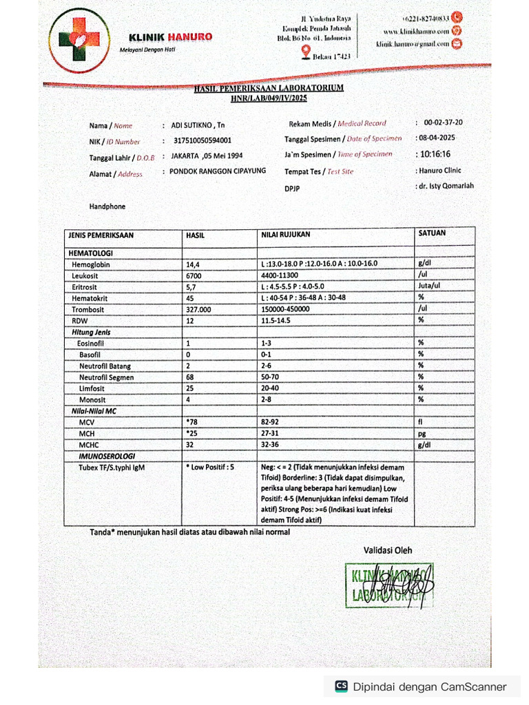Hasil Lab - Adi Sutikno | PDF