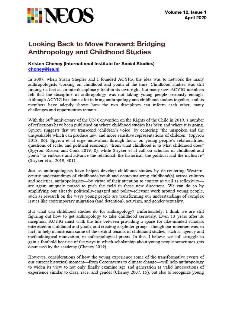 Looking Back To Move Forward Bridging An | PDF | Anthropology ...