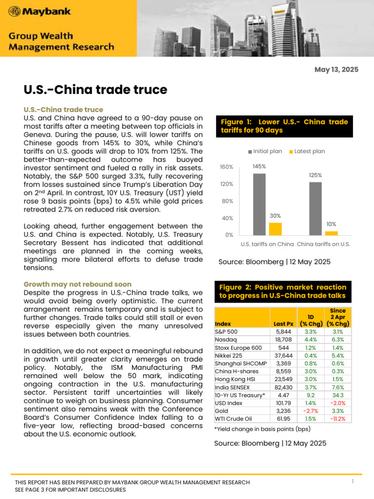 U.S.-china Trade Truce 250513 | PDF | Investing | European Economic Area