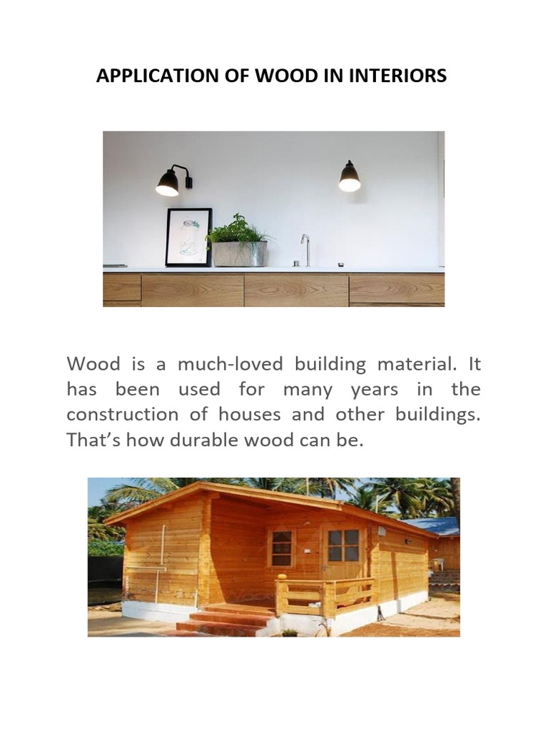Application of Wood in Interiors | PDF | Plywood | Wood