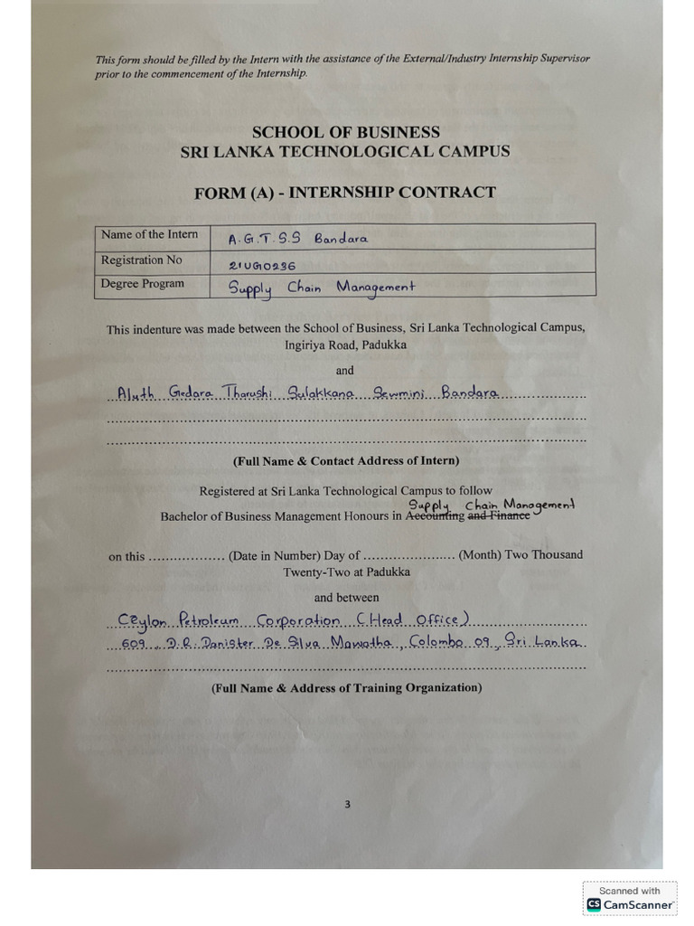 Internship Record Book - 21UG0236 | PDF