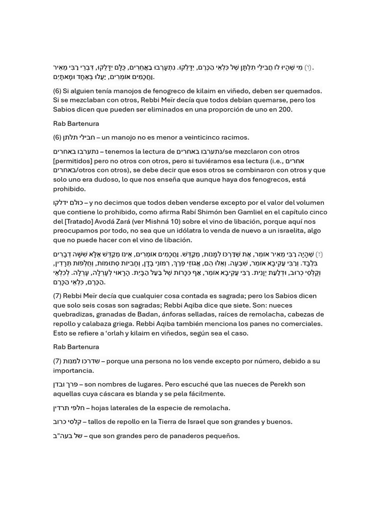Orlah 3 6-9 | PDF | Judios y judaísmo | Creencia y doctrina judía