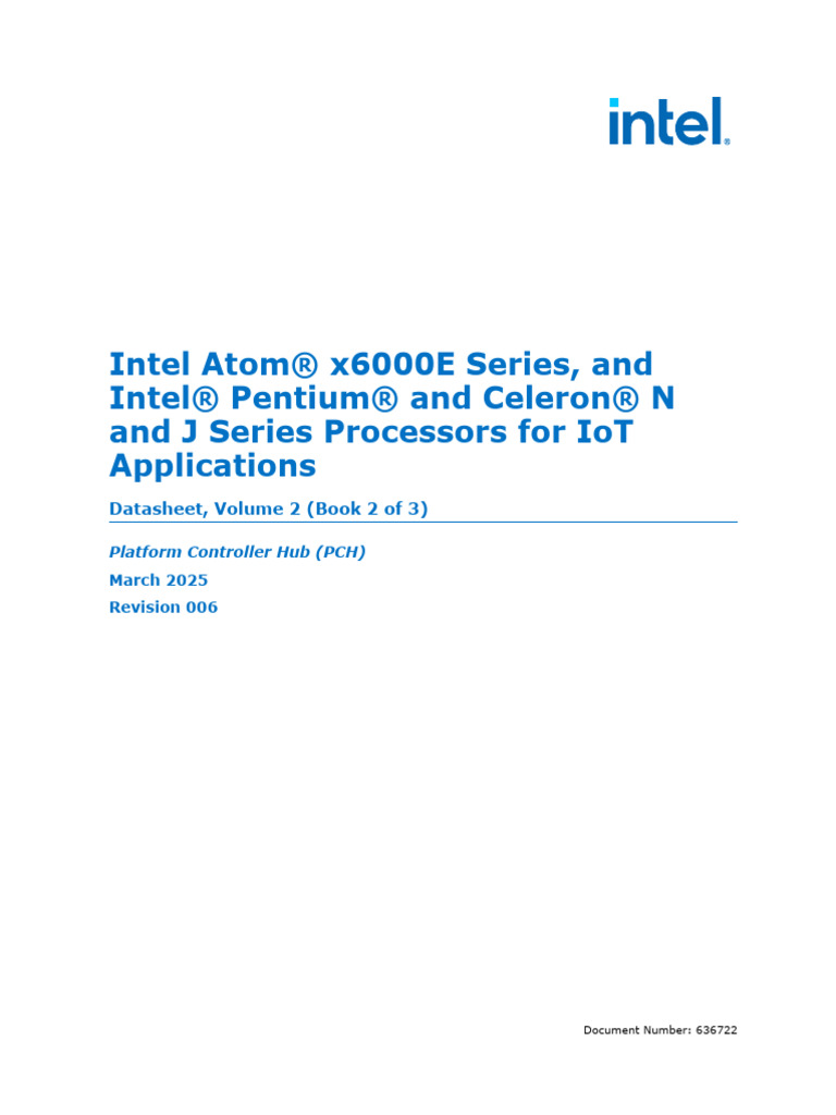 636722_EHL Datasheet V2 Book 2_rev006 | PDF | Bios | Intel