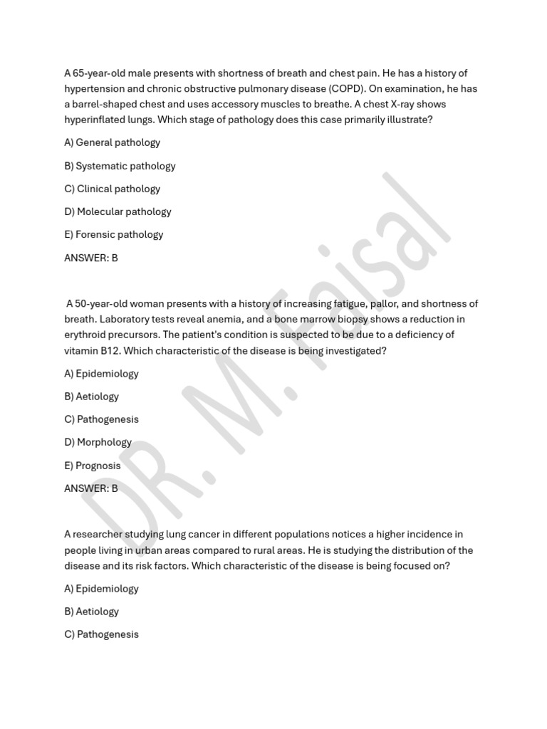 Mid Module Revision Q&A | PDF | Lung Cancer | Pathology