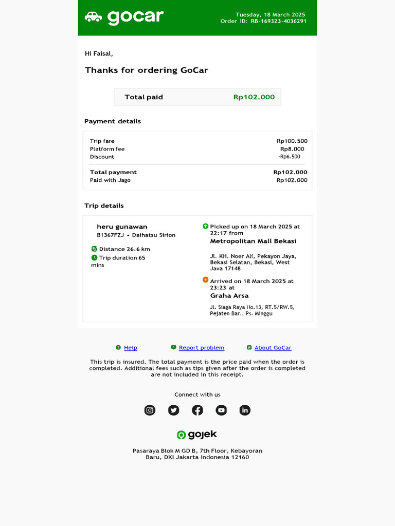 Help Report Problem About Gocar | PDF