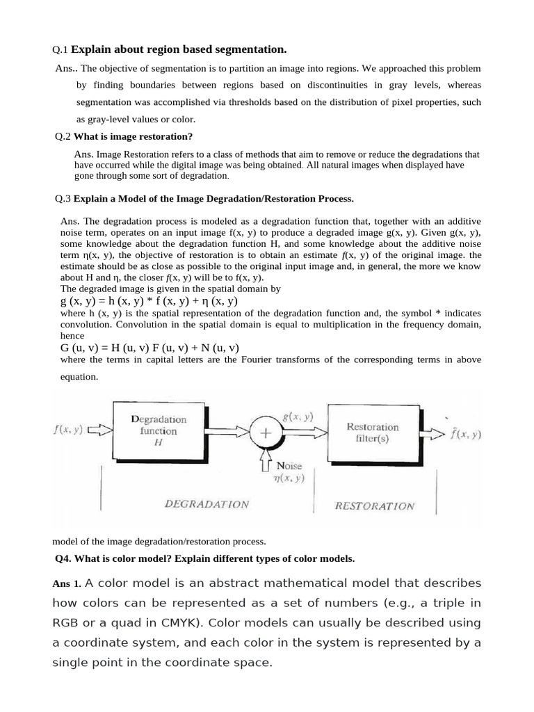 DIP 2 Midterm Important Question With Answer | PDF | Rgb Color Model ...