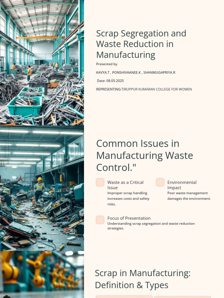 Scrap Segregation and Waste Reduction in Manufacturing - 20250506 ...