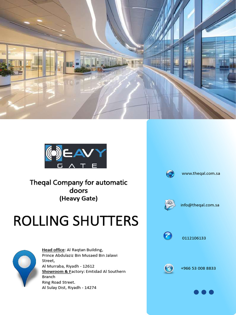 Rolling Shutter Specifications Guide | PDF | Door | Riyadh