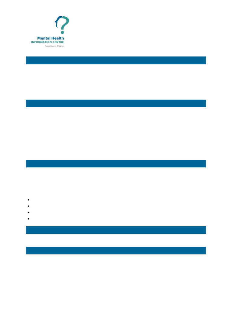 XH - Bipolar Disorder Info Sheet - 2017 | PDF | Mood Disorders | Mental ...