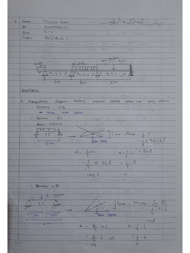 Tugas 1 - Anstruk 1 - Ts4 - Maulana Padjri-20101154330023 | PDF