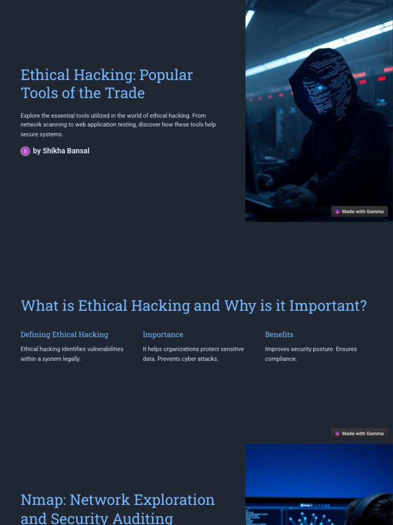 Ethical Hacking Popular Tools of The Trade | PDF