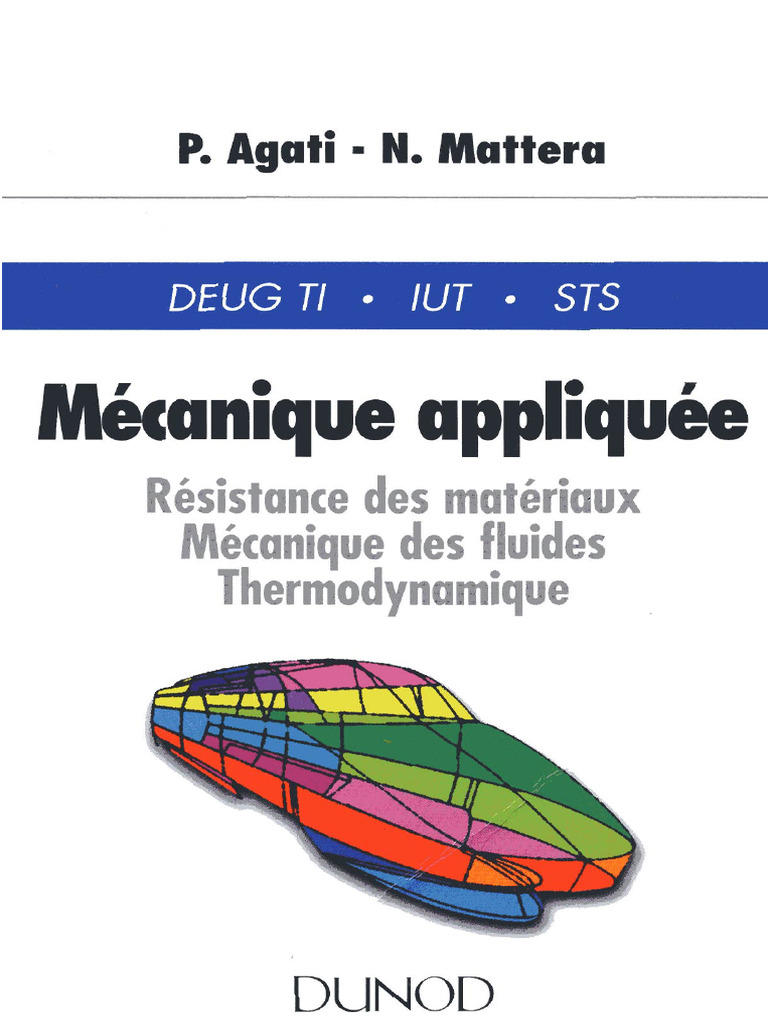 Mécanique Appliquée - Résistance Des Matériaux, Mécanique Des Fluides ...