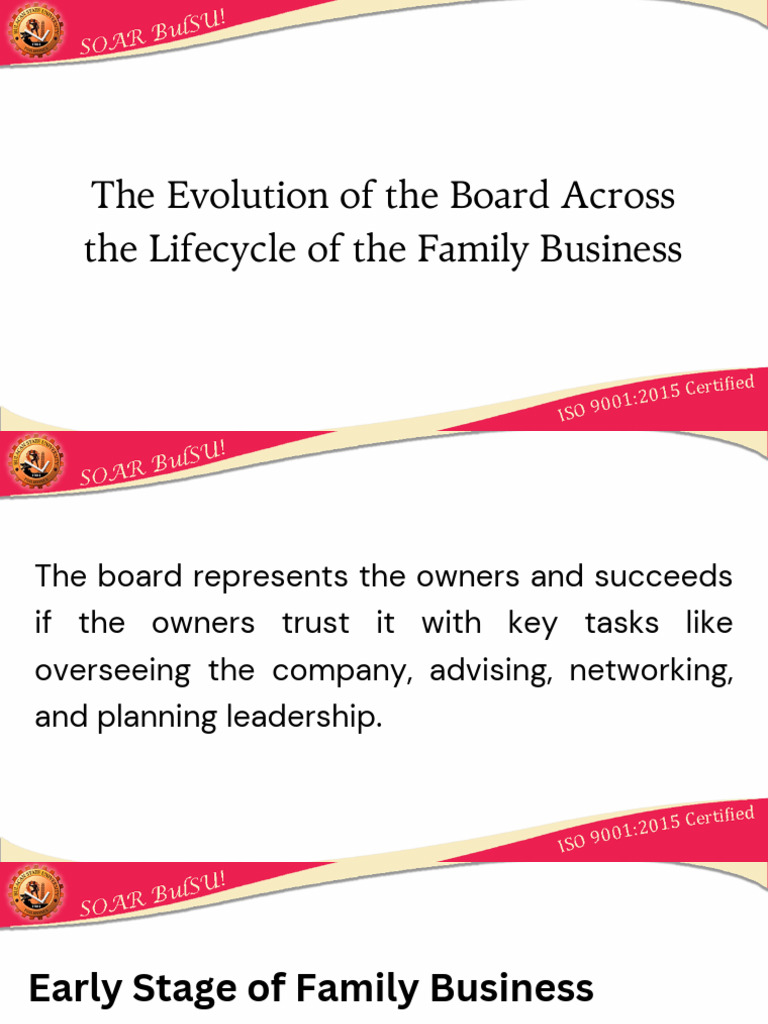 The Evolution of The Board Across The Lifecycle of The Family Business ...