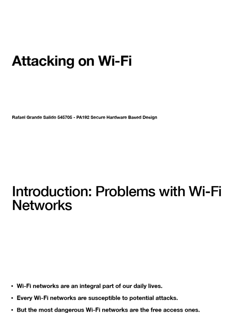 Attack On WiFi | PDF