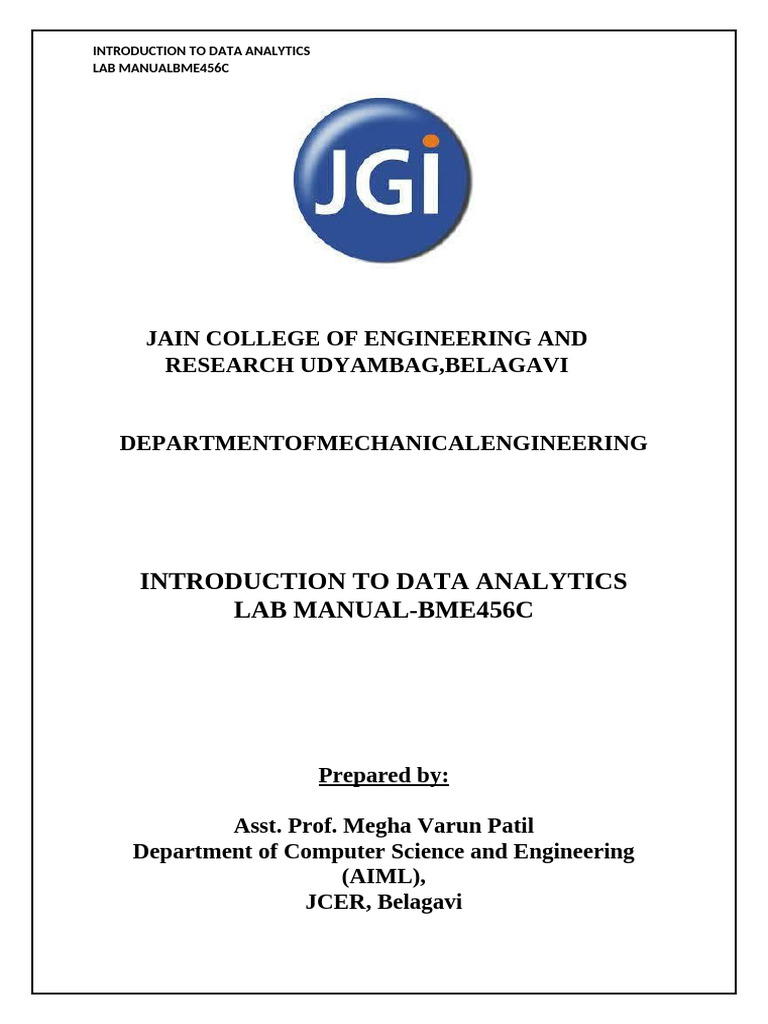 DATA_ANALYTICS_LAB_MANUAL_FINAL1[1] | PDF | Mean Squared Error | P Value